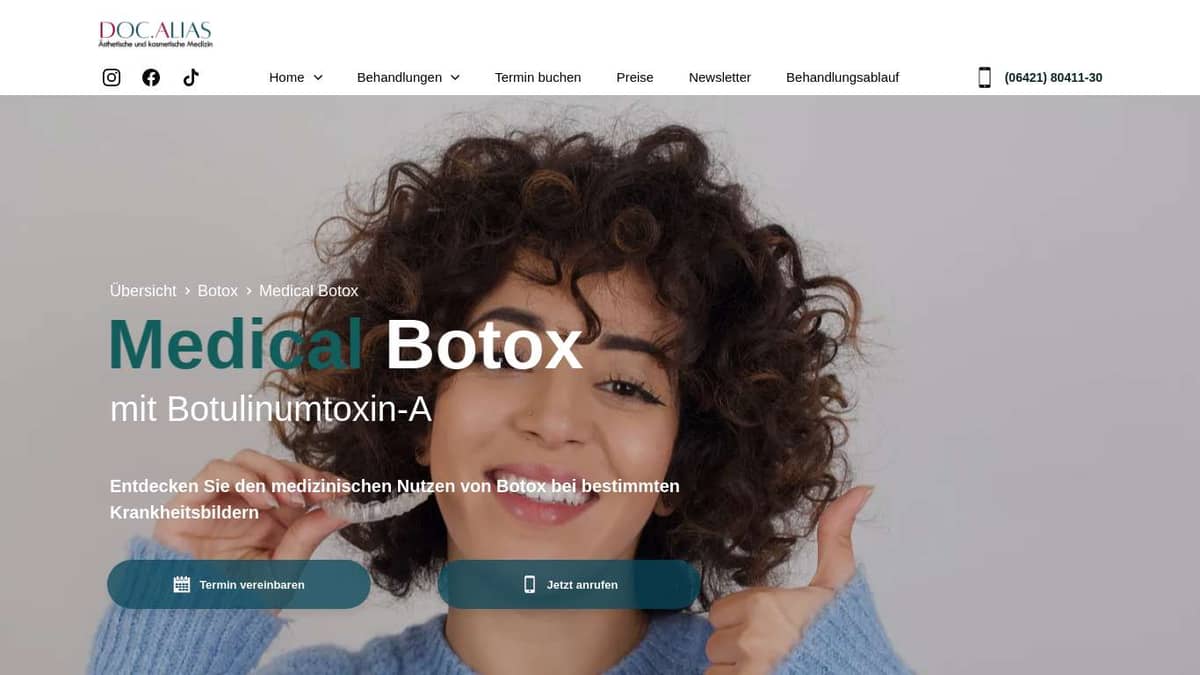 Botox gegen Hyperhidrose, Bruxismus und Migräne