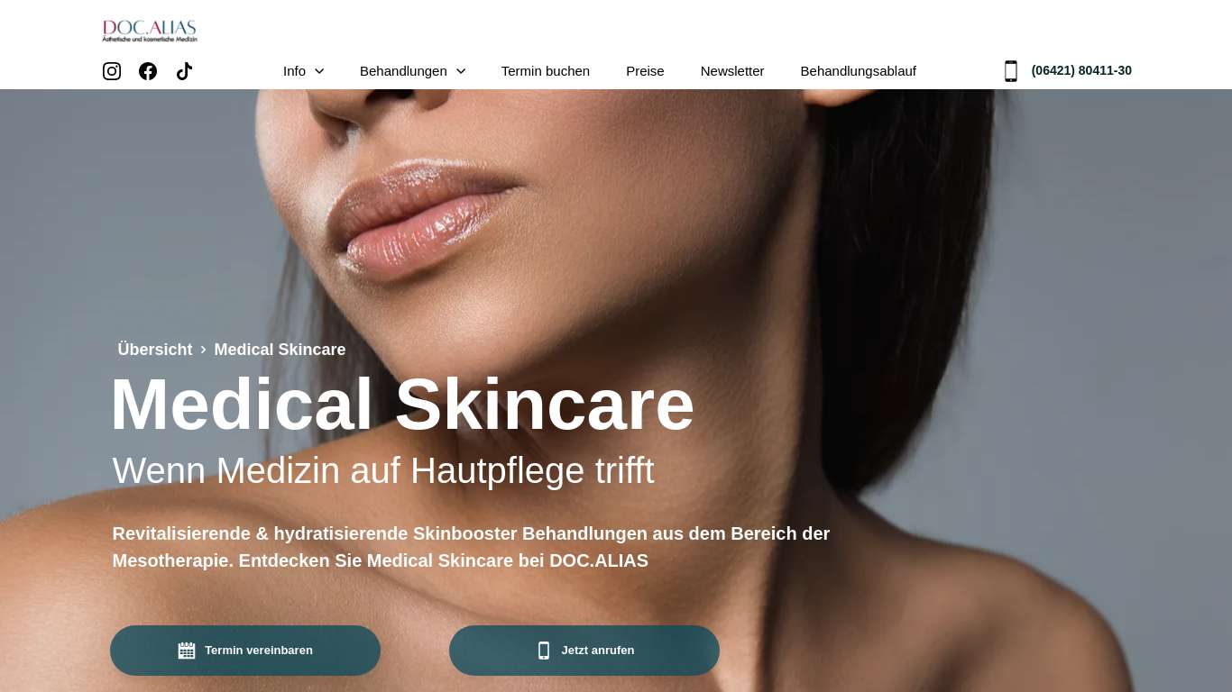 Medical Skincare - Medizin trifft Hautpflege bei DOC.ALIAS