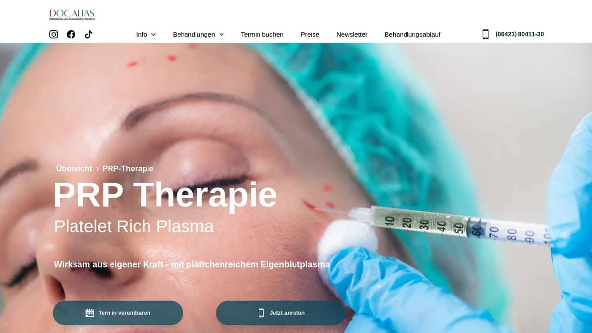 Platelet Rich Plasma / PRP - Für ein besseres Hautbild & wirksam bei vorzeitigem Haarausfall